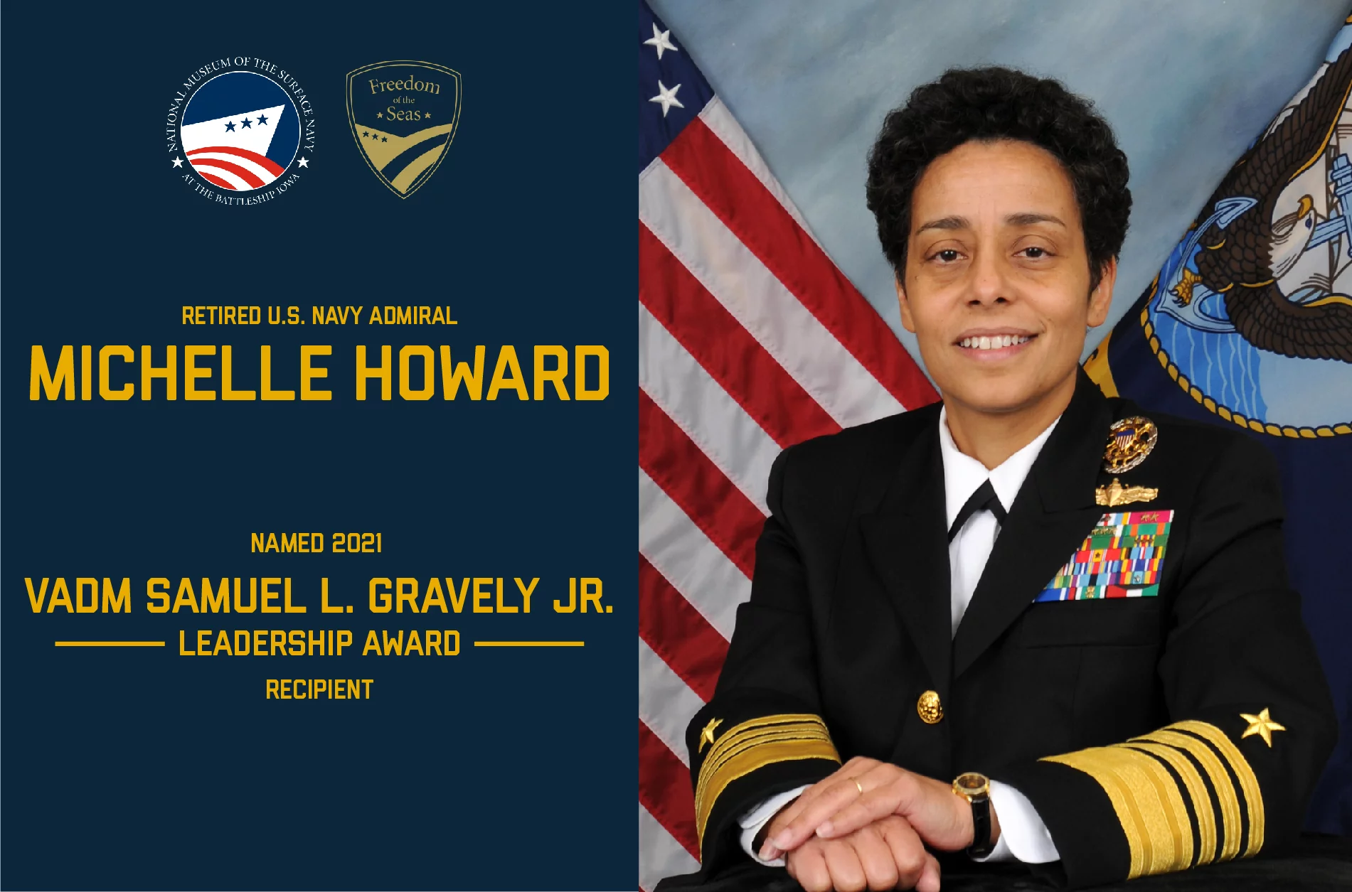 Admiral Michelle Howard to Receive Leadership Award at Freedom of the ...